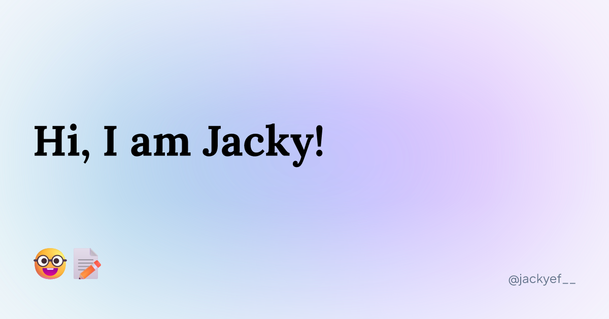 Jacky Efendi | Software Engineer, JavaScript, Web